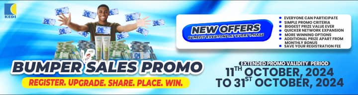 BUMPER PROMO – KEDI HEALTHCARE IND. NIG. LTD.